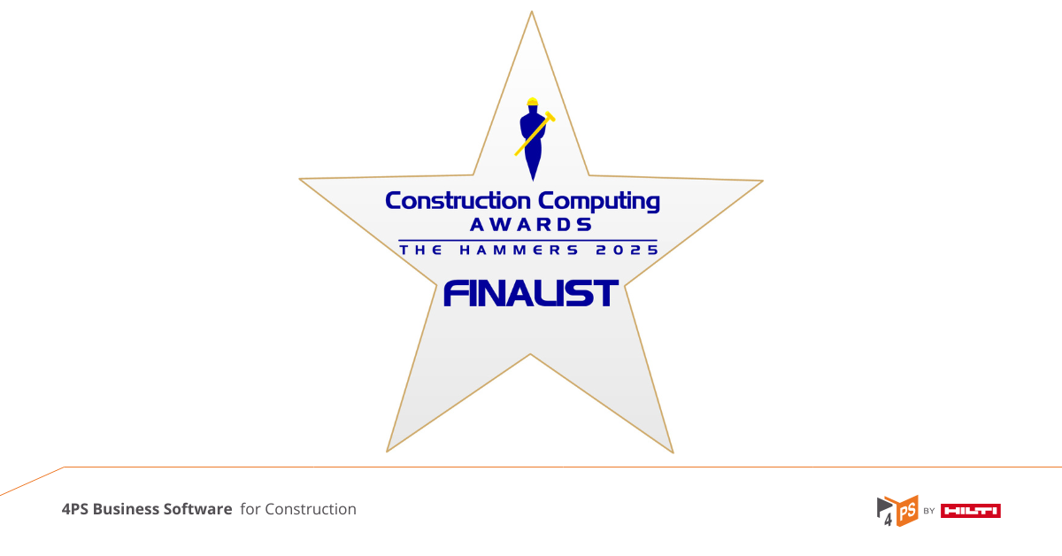 4PS UK Shortlisted at the 2025 Construction Computing Awards | 4PS